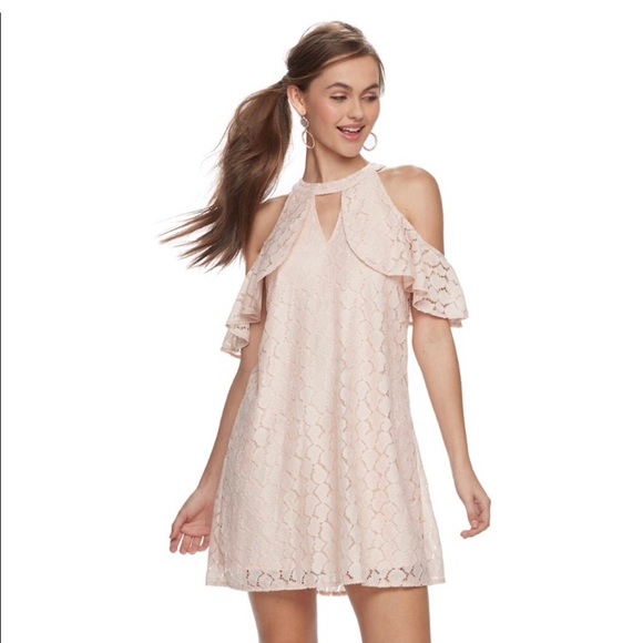 Candie's | Dresses | Euc Candies Juniors Halter Neck Cold Shoulder ...